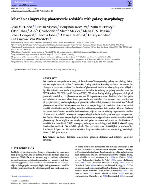 Pdf Morpho Z Improving Photometric Redshifts With Galaxy Morphology