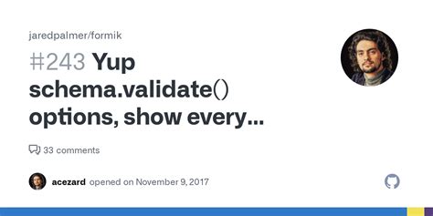 Yup Schemavalidate Options Show Every Error Of A Field At The Same Time · Issue 243