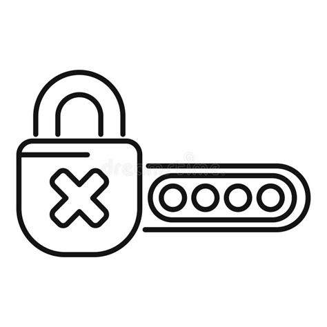 Padlock With Wrong Password Showing A Security Breach Stock Illustration Illustration Of