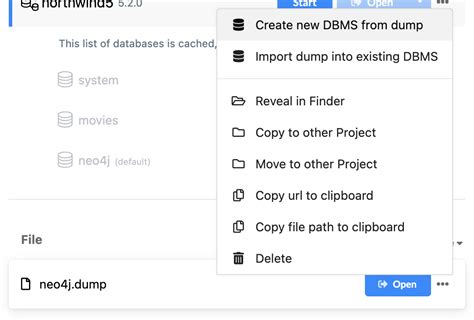 Create A DBMS From A Dump File Neo J Desktop