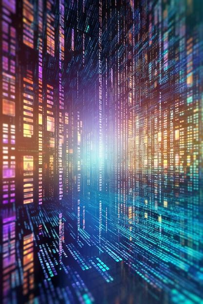 Premium Ai Image Binary Code On A Holographic Background Ai Generative