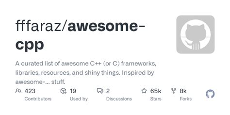 Github Fffarazawesome Cpp A Curated List Of Awesome C Or C Alex Padula