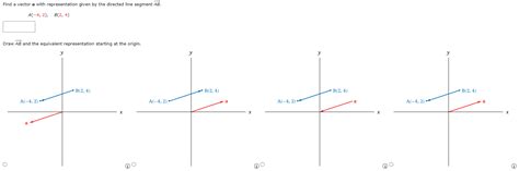 Find A Vector A With Representation Given By The Directed Line Segment