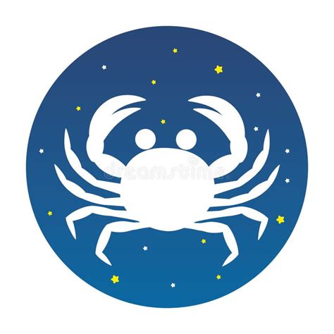 Isolated Cancer Animal Silhouette Zodiac Sign Vector Stock Vector