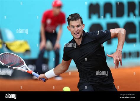 Madrid Spain 10th May 2018 Dominic Thiem Of Austria Plays Forehand