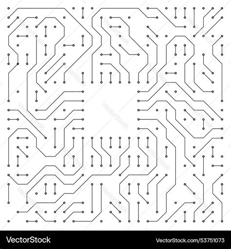 Abstract Circuit Board Design Digital Technology Vector Image