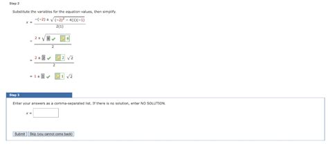 Solved Substitute The Variables For The Equation Values Chegg Com