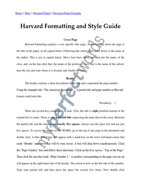 Harvard Research Paper Sample Pdf Pdf Essays Citation