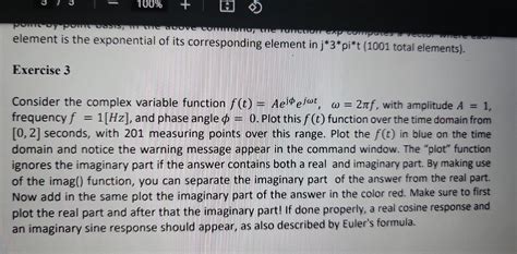 solved consider the complex variable function