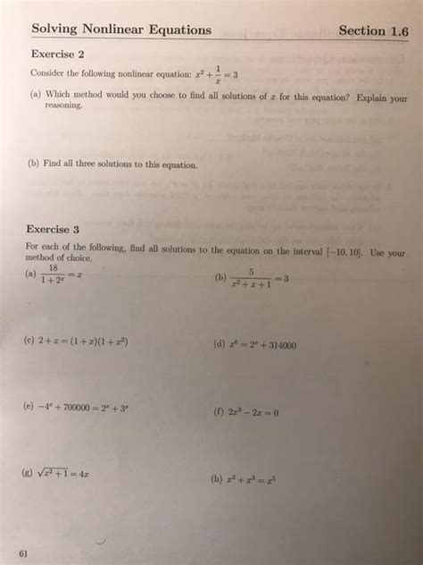 Solved Solving Nonlinear Equations Section 1 6 Exercise 2