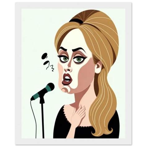 Adele Print Adele Caricature Framed Poster Adele Print Adele Merch Adele Artwork