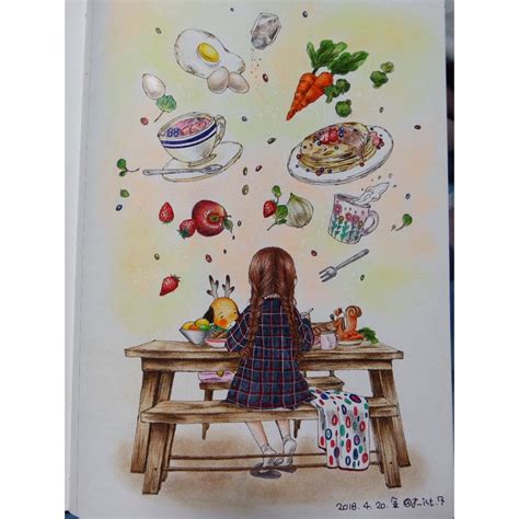 배경은 파스텔로 슥슥 일상 데일리 그림 색칠공부 일러스트 컬러링 컬러링북 coloring coloringbook