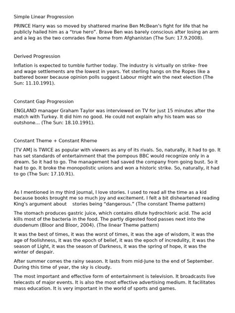 Simple Linear Progression Pdf