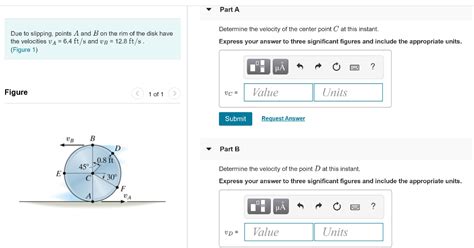 Solved Part A Determine The Velocity Of The Center Point C Chegg