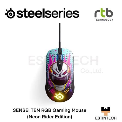 Mouse เมาส์ Steelseries Sensei Ten Rgb Gaming Mouse Neon Rider Edition ของใหม่ประกัน 1ปี
