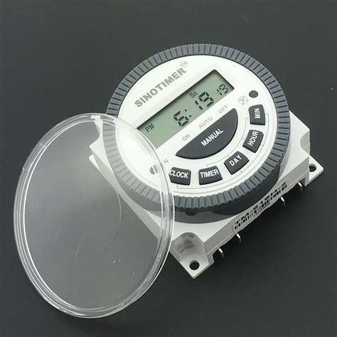 SINOTIMER Digital Days Weekly Programmable V DC Timer Switch With Waterproof Cover With UL