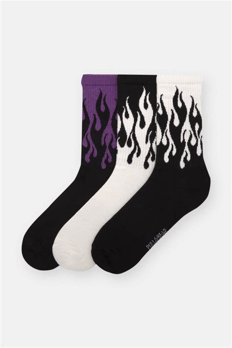 Pack Of Fire Print Socks Pullandbear
