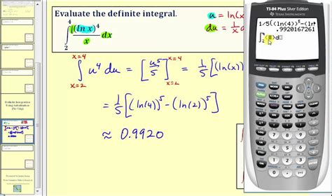Definite Integration Using Substitution No Trig Youtube