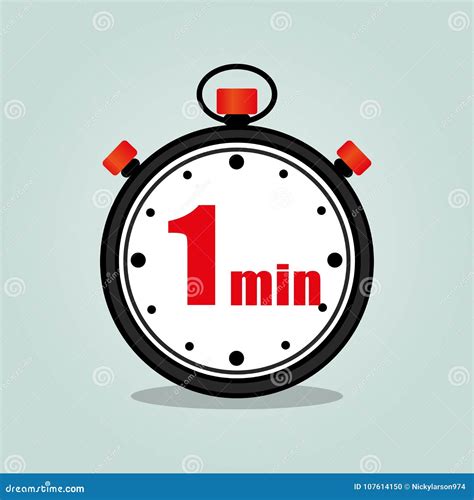 One Minute Stopwatch Vector Illustration CartoonDealer 107507060