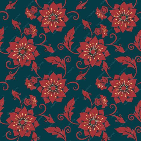 벡터 꽃 원활한 패턴 배경입니다 배경에 대 한 우아한 질감입니다 클래식 럭셔리 구식 꽃 장식 배경 화면 섬유 포장에 대한 매끄러운 질감 무료 벡터