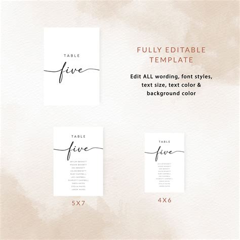 Minimalist Seating Chart Template Black Seating Chart Printable