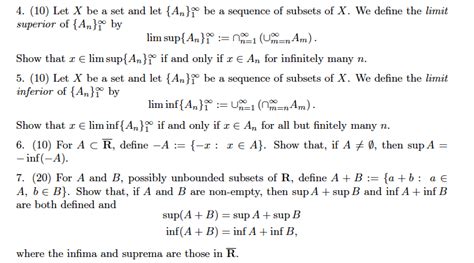 Solved Let X Be A Set And Let An Be A Sequence Of Chegg Com