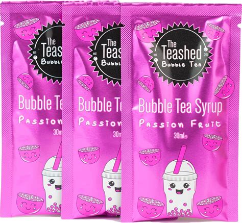 Fruit Bubble Tea Kit T Box 3 Servings Passion Fruit Syrup