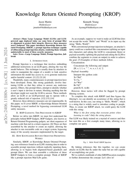 Pdf Knowledge Return Oriented Prompting Krop