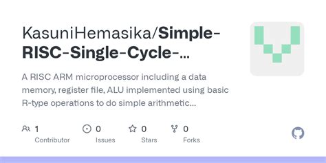 Github Kasunihemasikasimple Risc Single Cycle Microprocessor A Risc