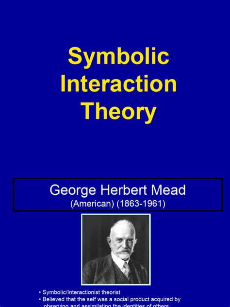 Symbolic Interaction Theory Pdf Behavioural Sciences Psychology