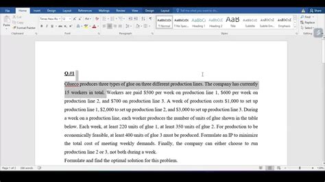 Linear Programming Using Excel Example 2 Youtube