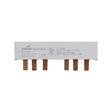 3 Phase 6 Pin Modular Combination Busbar With End Cap 100 Amp 600 Vac 104mm L Partsautozone