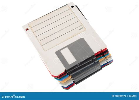 Retro Floppy Disks Isolated On Pink Background Royalty Free Stock Image