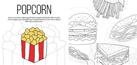벡터 패스트 푸드 전단지 템플릿입니다 디자인 및 웹을 위한 길거리 음식 카드 일러스트레이션 개성 개념에 대한 스톡 벡터 아트 및 기타 이미지 Istock