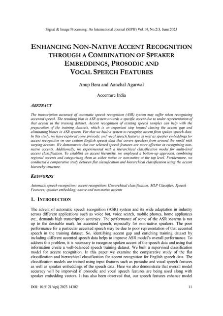 Enhancing Non Native Accent Recognition Through A Combination Of Speaker Embeddings Prosodic
