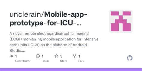 Github Unclerain Mobile App Prototype For Icu Remote Monitoring Using Ecg Imaging A Novel