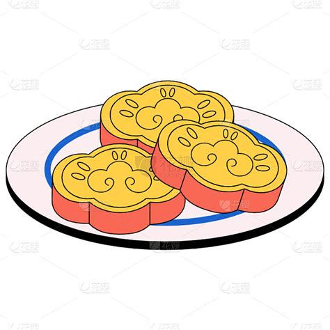 扁平 孟菲斯风元素 Svg 月饼