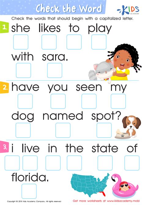 1st Grade Capitalization Worksheets Free Capitalization Practice Worksheets Library