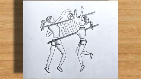 How To Draw A Volleyball Girl