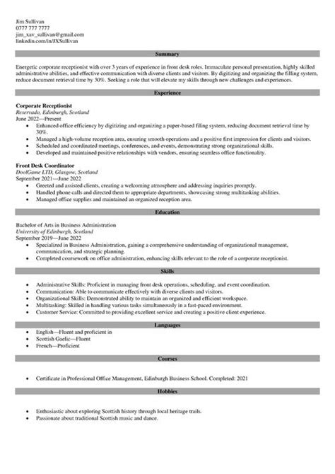CV Summary Examples How To Guide For