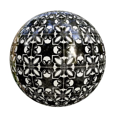 Black Decorative Ceramic Tile Pbr Material 3d Texel