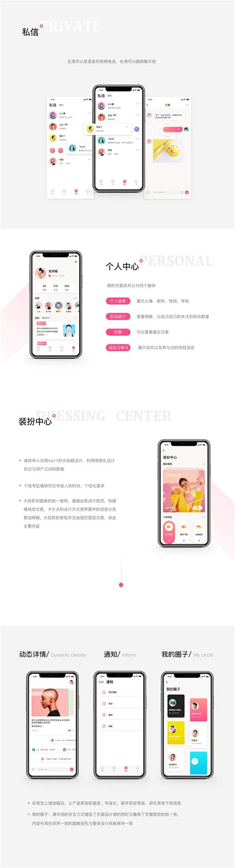 「校缘」ui Design 校园趣味社交 App Uicn用户体验设计平台 花瓣网