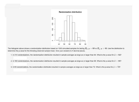 answered randomization distribution 40 50 60 70… bartleby