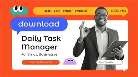 Excel Task Manager Template Boost Productivity And Organize Your Daily Tasks YouTube