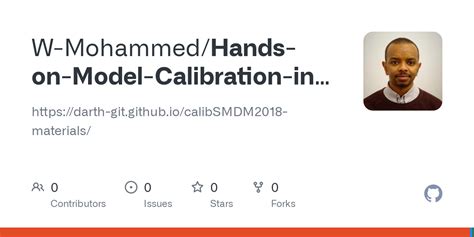 Github W Mohammed Hands On Model Calibration In R Https Darth Git Github Io Calibsmdm