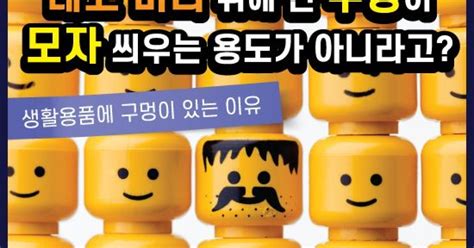 카드뉴스 레고 머리 위에 난 구멍이 모자 씌우는 용도가 아니라고