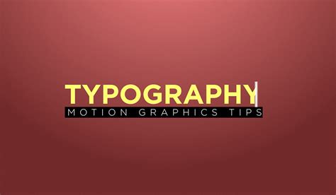 Video Tutorial 3 Motion Graphics Typography Tips For After Effects