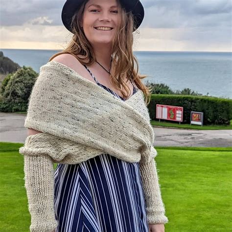 Knitting Pattern Snowfall Sweater Scarf Scarf With Sleeves Sneed