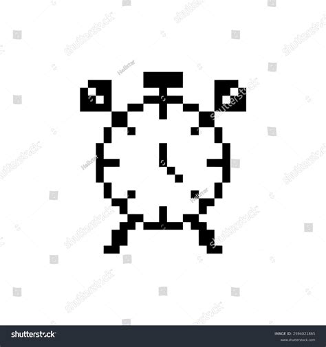 Alarm Clock Timer Pixel Art Stock Vector Royalty Free 2594021865