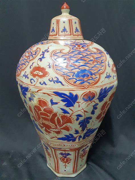 골동품 중국도자기 만오청화 결명주사 매화문 매병 예술작품골동품수집 중고나라